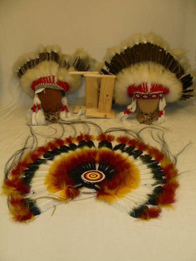 Three 20th Century Indian War Bonnets