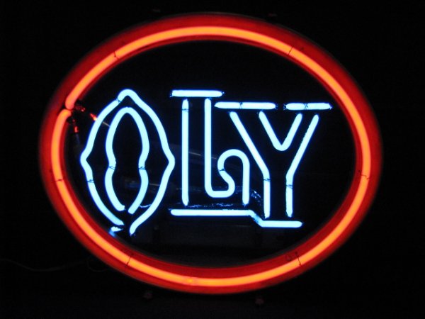 386: OLY NEON BEER SIGN