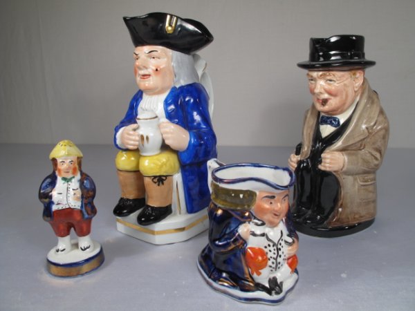 18: FOUR ENGLISH TOBY MUGS ROYAL DOULTON STAFFORDSHIRE
