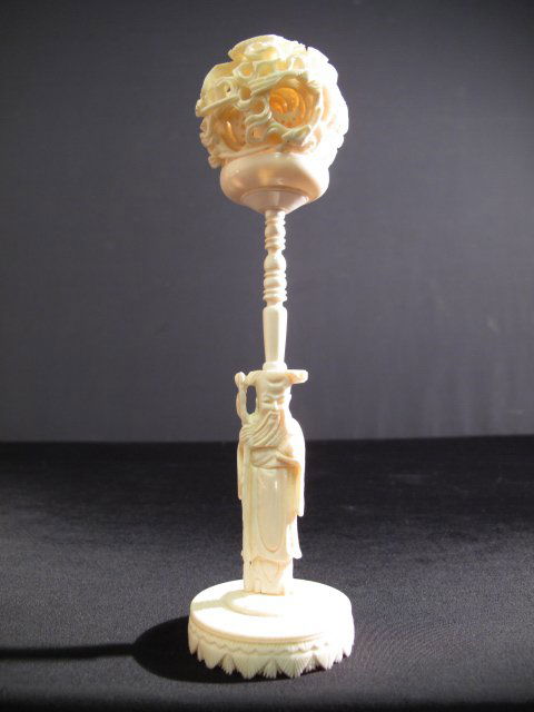 CARVED IVORY MYSTERY BALL