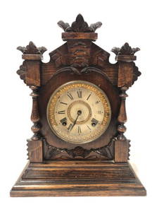 Ansonia Oak Shelf Clock Works