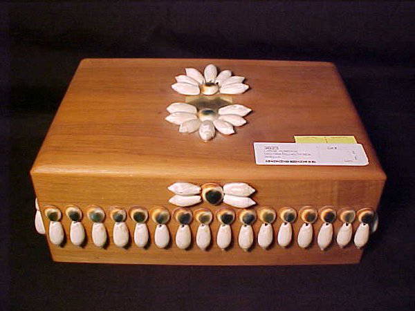 Large Humidor Decorated With Sea Shells