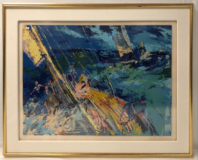 Leroy Neiman Signed Serigraph "ocean Sailing"
