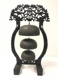 Chinese Bronze Graduated Temple Bells
