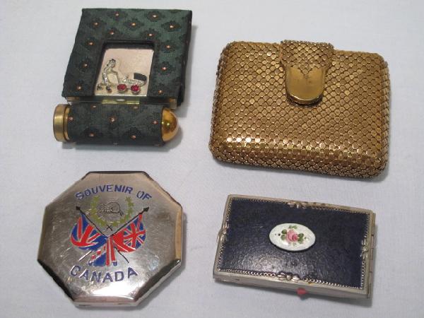 Lot Of Four Vintage Assorted Ladies Compacts