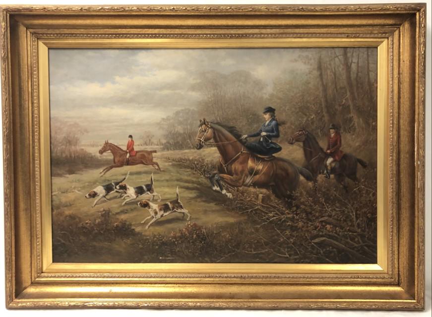 Robert Fox, Oil On Canvas, British Hunt Scene