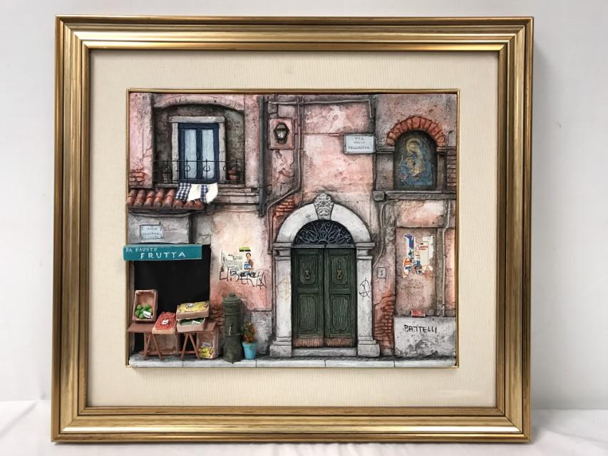 Fausto Battelli, Painted Relief Plaster Sculpture,