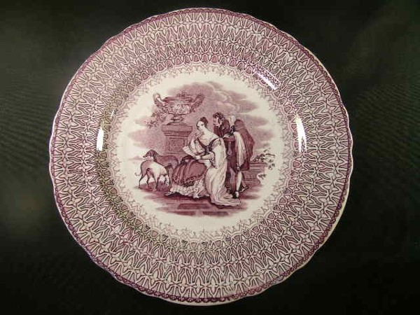 Antique Staffordshire Transferware Plate Mulberry