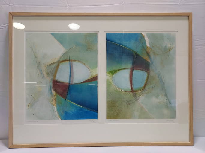 Stan Berning Framed Monotype Prints: Landscape