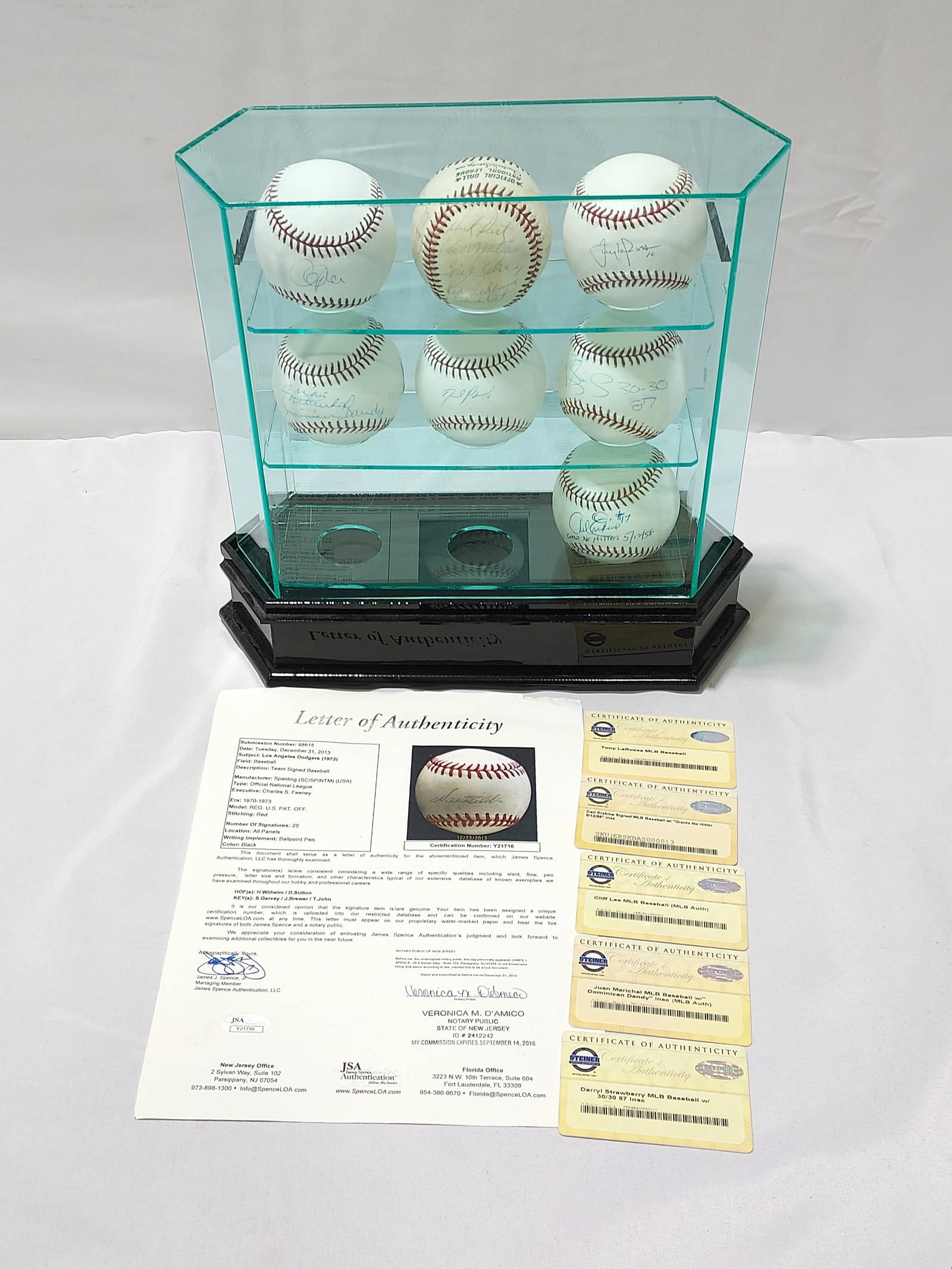 Seven Mlb Autographed Baseballs: Dodgers, Phillies Auction