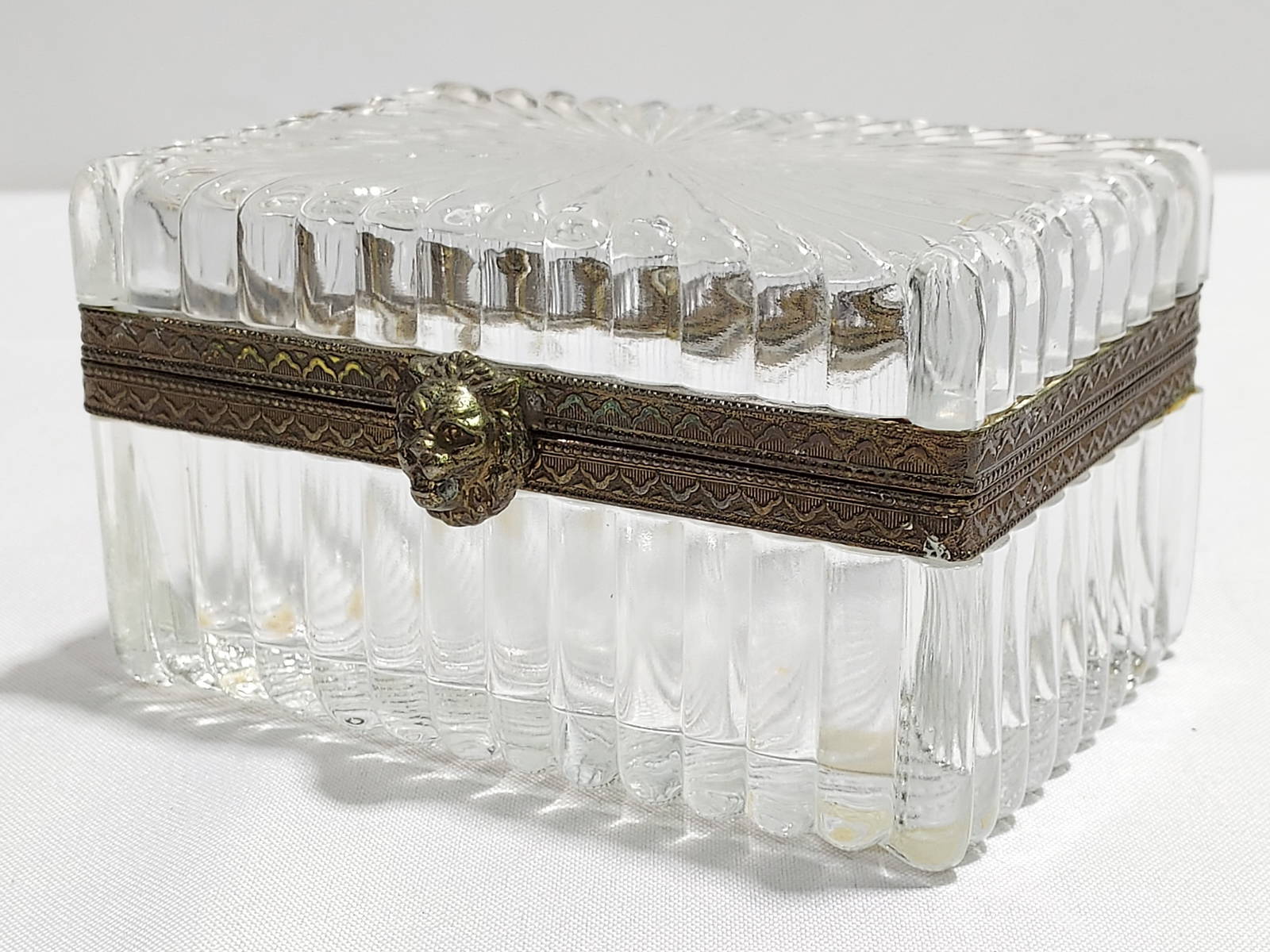 Cut Crystal Jewelry Casket With Ormolu Mounting Auction