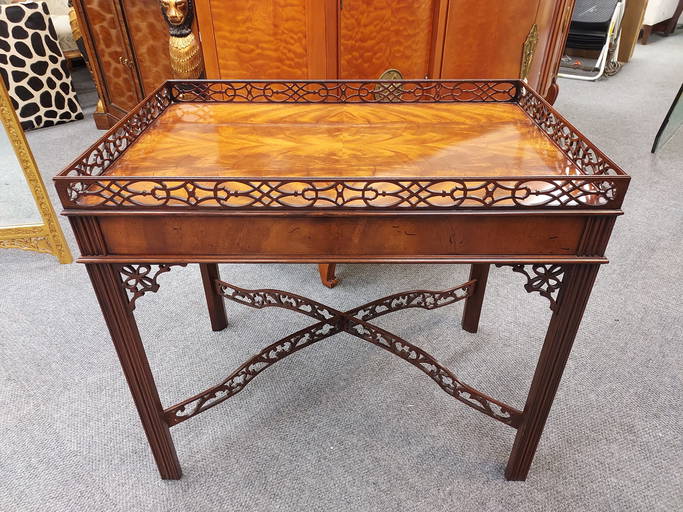 H12 Baker English Chippendale Style Tea Table