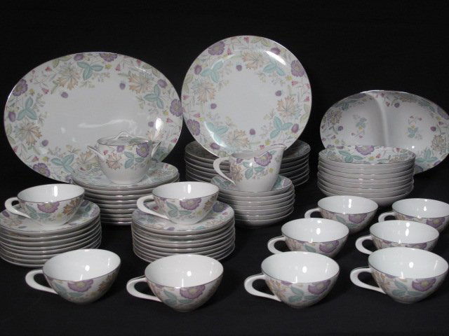 SANGO FINE CHINA 63 PCE FANTASIA PATTERN