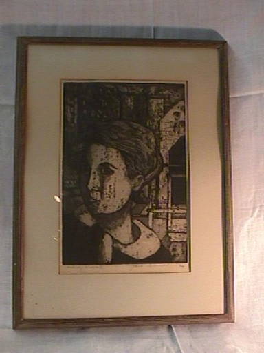 Jack Bilander 1950's Etching Signed