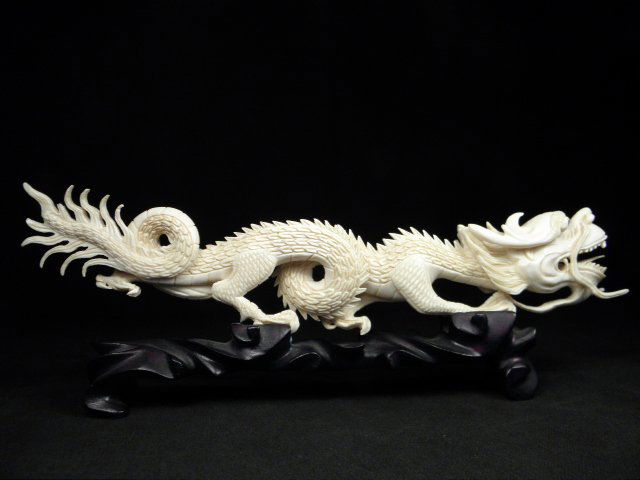 CHINESE CARVED IVORY DRAGON - Aug 14, 2013 | Auctions Neapolitan in FL