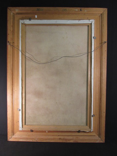 KENNETH SU PORTRAIT PAINTING: NATIVE AMERICAN PORTRAIT : Lot 217