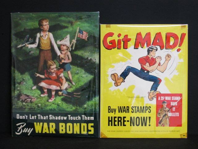 Two Original Ww2 Posters: Swastika Shadow, Lil Abner