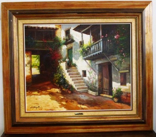 J. RIPOLL OIL ON CANVAS PAINTING: PATIOS - Aug 26, 2015 | Auctions ...