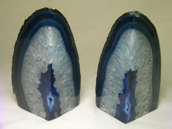 Two Polished Blue Geodes