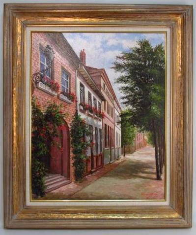 Blessing Jung Oil On Canvas Painting: Street Scene