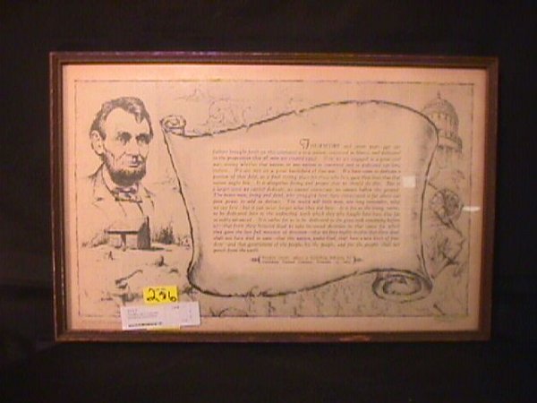 1179: FRAMED GETTYSBURG ADDRESS DRAWINGS