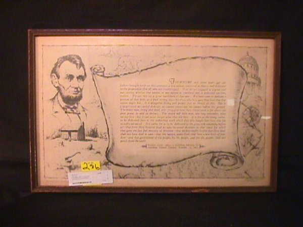 1179: FRAMED GETTYSBURG ADDRESS DRAWINGS