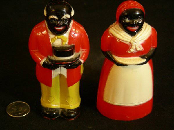 1950's Aunt Jemima Uncle Moses Salt Pepper Shakers
