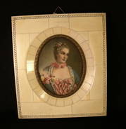 Miniature Portrait in Ivory Frame, Signed - Dec 05, 2013 | Klein James ...