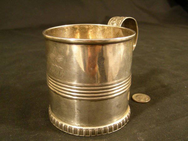 American Coin Silver Mug Early 18th Century