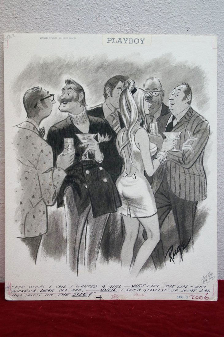 John Ruge Playboy Magazine Illustration Comic Cartoon