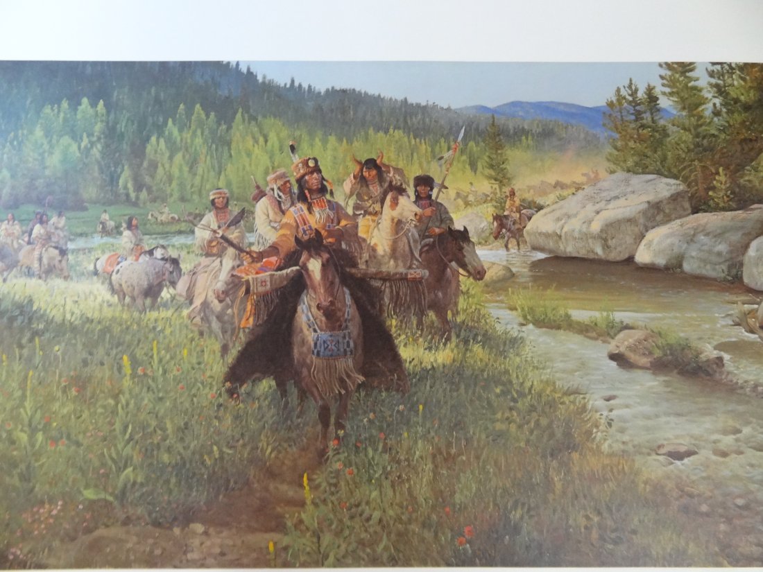 JOHN CLYMER ''NEZ PERCE TO THE BUFFALO'' UNFRAMED PRINT