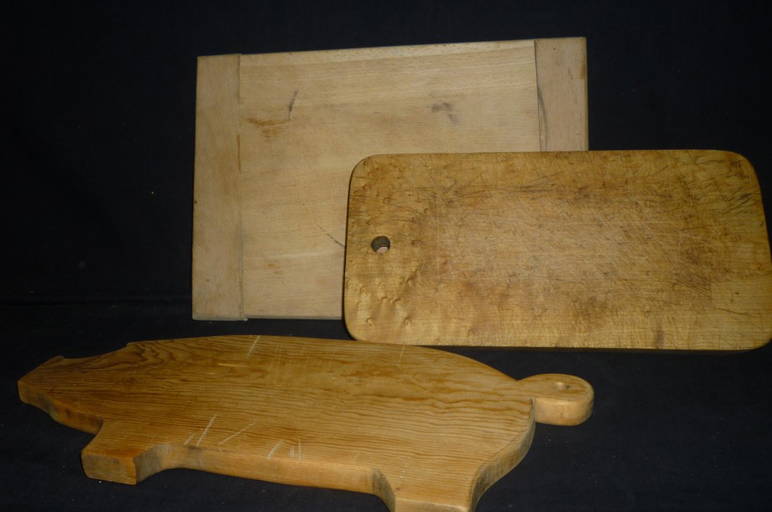 Lot 3 Vintage Wood Cutting Boards.