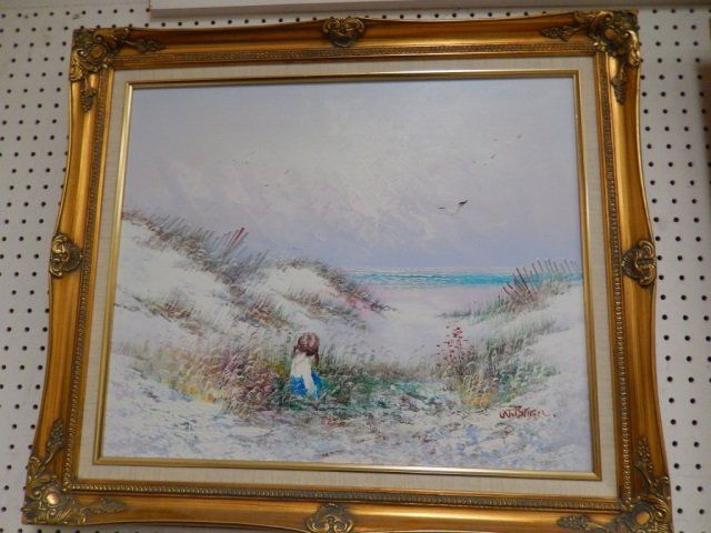 W. BRIAN PAINTING SIGNED BY W. BRIAN? LITTLE GIRL