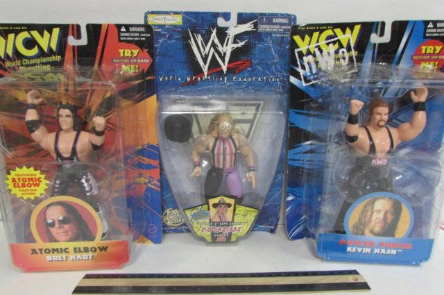 Wwf & Wcw Action Figures (3) All Are In Original