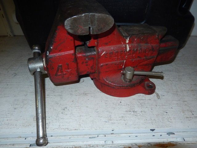 Mounted Vise & Oil Can