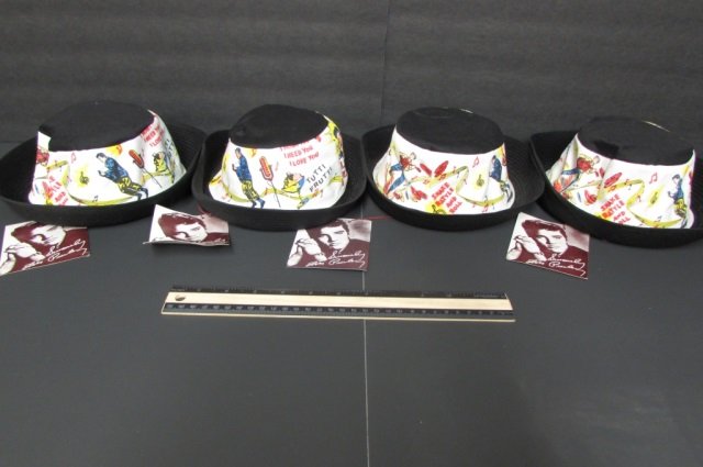 1956 Elvis Presley Tutti Frutti Hats (4) All Have Tags