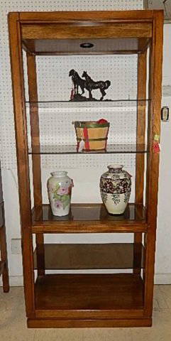 Wood Frame And Glass Open Display