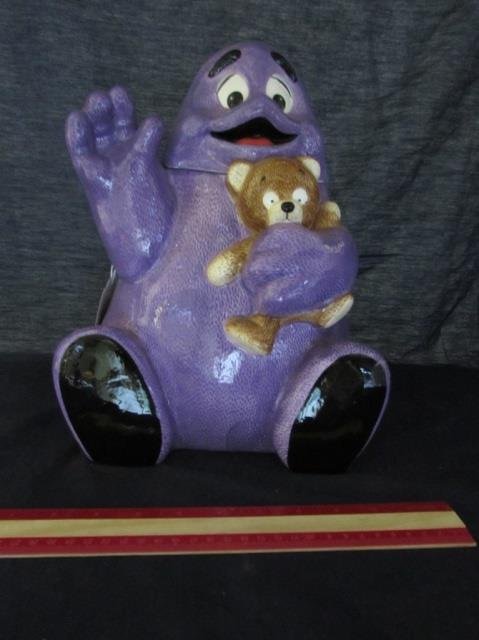 MCDONALD'S GRIMACE COOKIE JAR GRIMACE COOKIE JAR MARKED