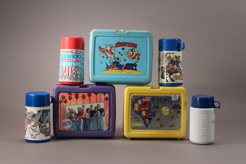Vintage Lunch Boxes And Thermos Bottles