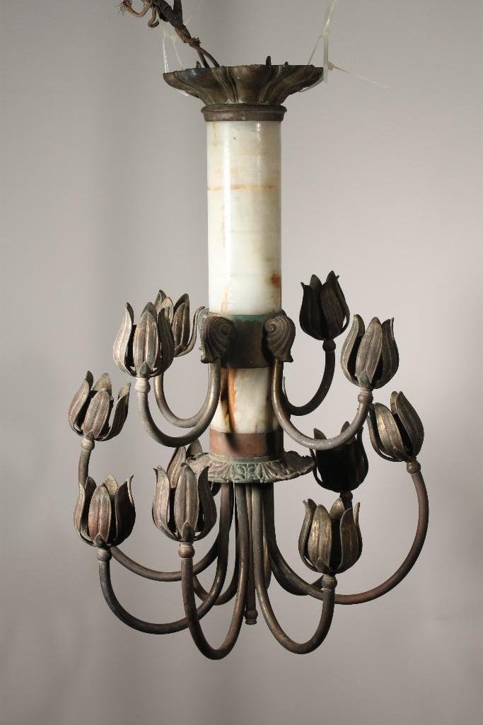 Vintage Tulip Hanging Light Fixture