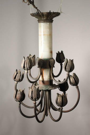 Vintage Tulip Hanging Light Fixture