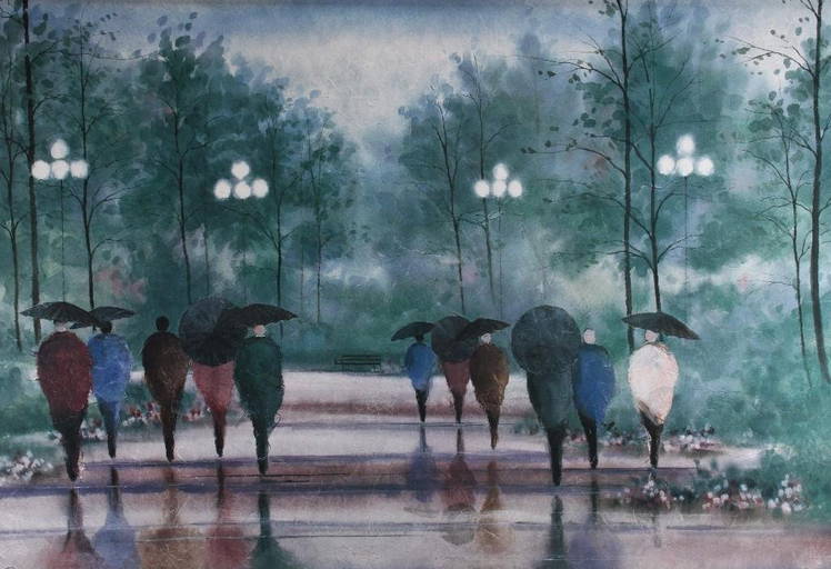 Russ Erickson "walk In The Park" Signed Print