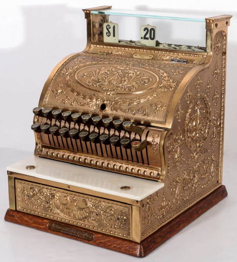 National Cash Register Model 324 Polished To Brass