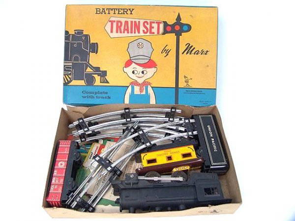 Marx Battery Op Toy Train Set Circa 1960
