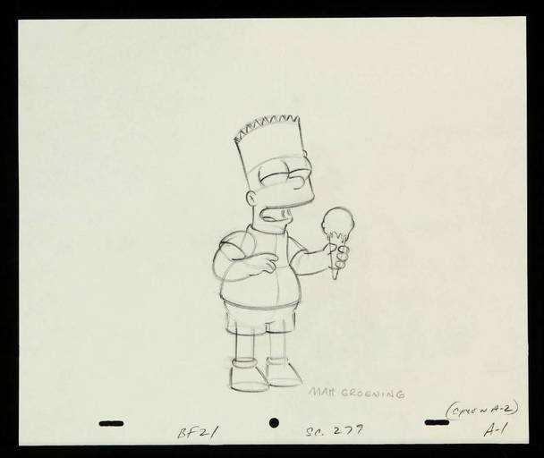 Matt Groening Preliminary Sketch