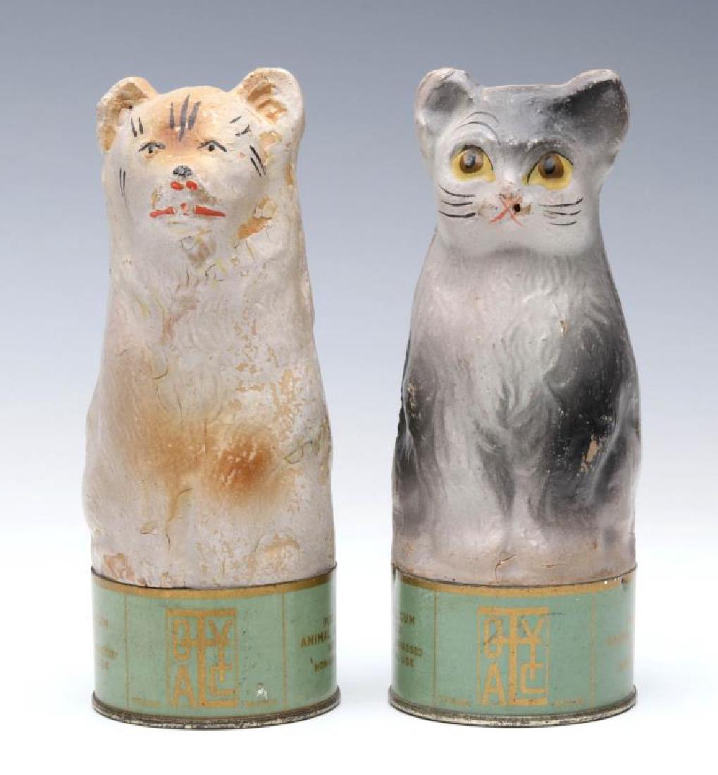 CIRCA 1920S ANIMAL FIGURAL TALCUM POWDER SHAKERS