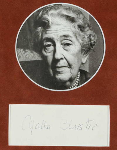 Author Agatha Christie Signature And Photograph