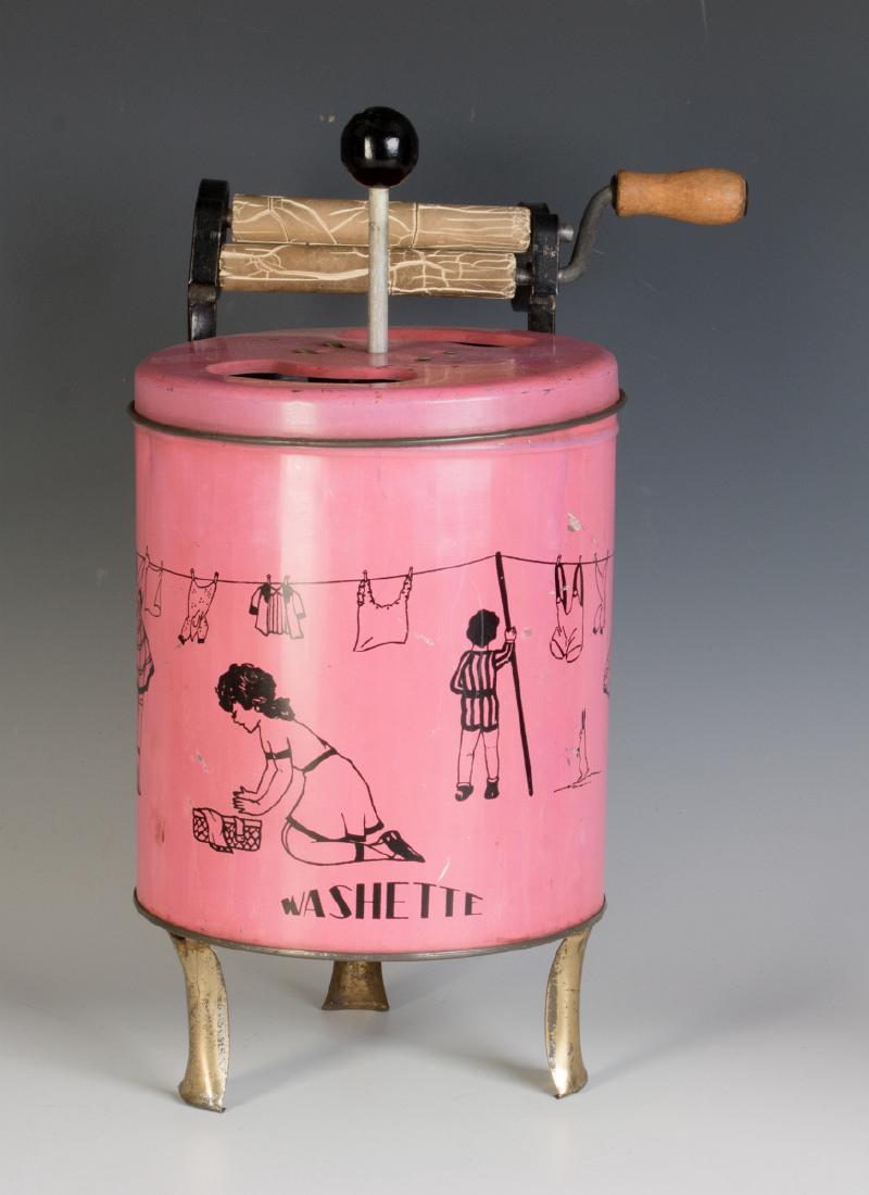 The 'washette' Pink And Black Toy Washing Machine