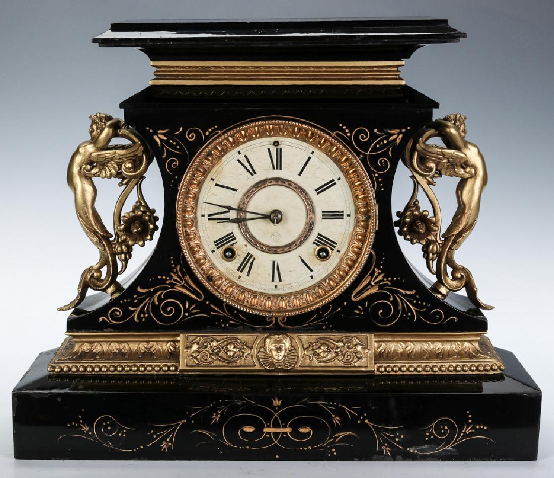 AN ANSONIA 'ROSALIND' SHELF CLOCK