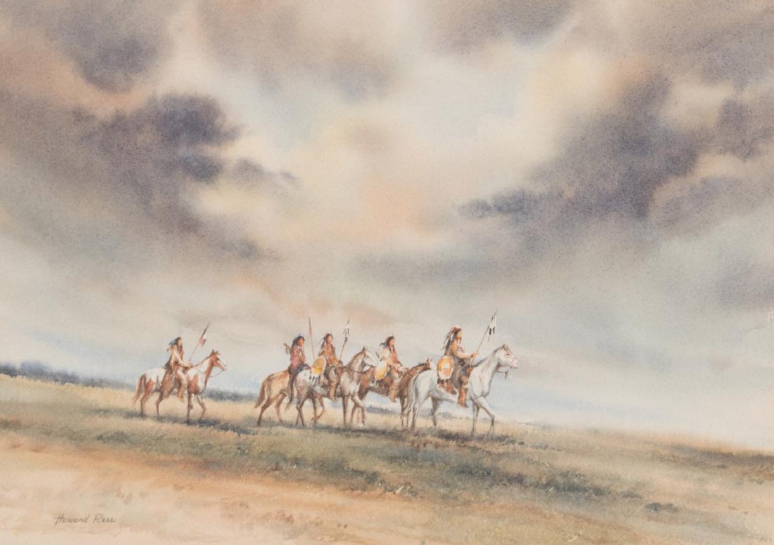 HOWARD REES (BORN 1941) WATERCOLOR ON BOARD